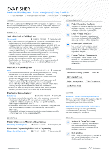 Mechanical Engineer CV Examples & Guide for 2026