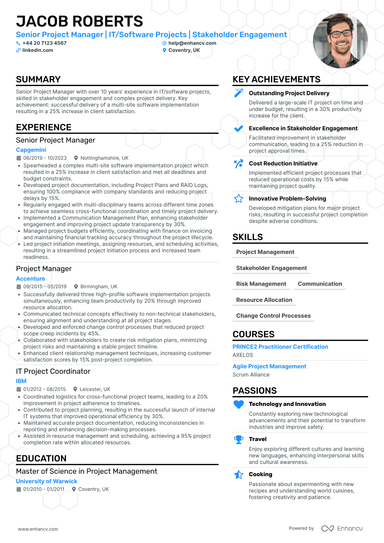 Project Manager CV Examples & Guide for 2026