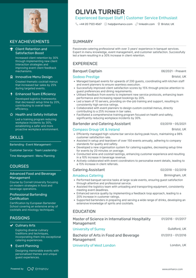 Catering CV Examples & Guide for 2025
