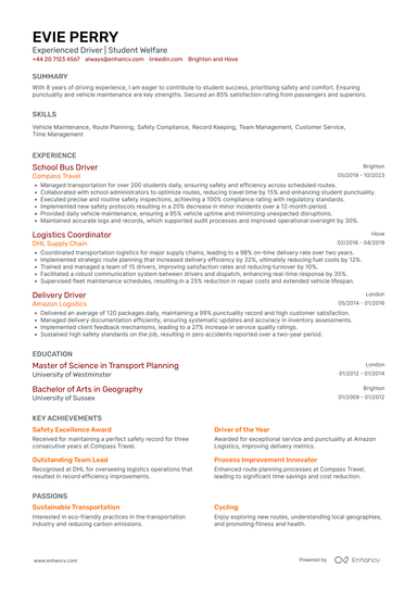 Bus Driver CV Examples & Guide for 2026