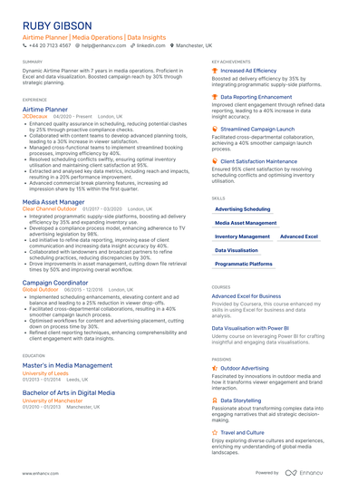 Advertising CV Examples & Guide for 2026