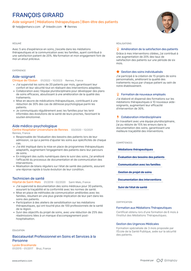 CV Aide Soignante : Exemples et Modèles Gratuits