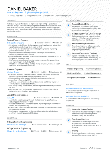 Process Engineer CV Examples & Guide for 2026