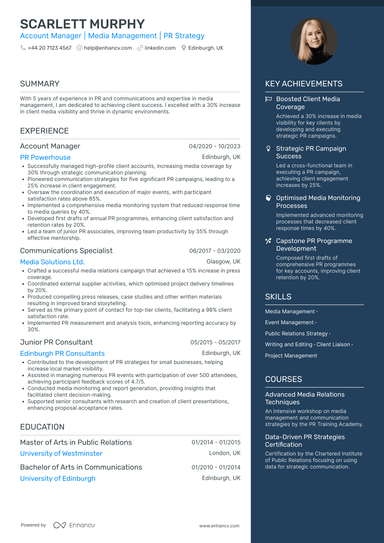 Account Manager CV Examples & Guide for 2026