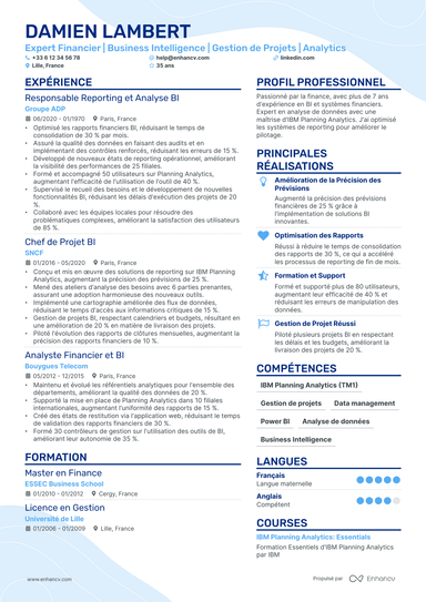 CV Type Finance : Modèles Gratuits, Conseils pour Le Réussir