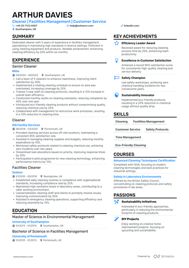 Cleaner CV Examples & Guide for 2026