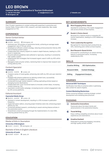 Freelance Writer CV Examples & Guide for 2026