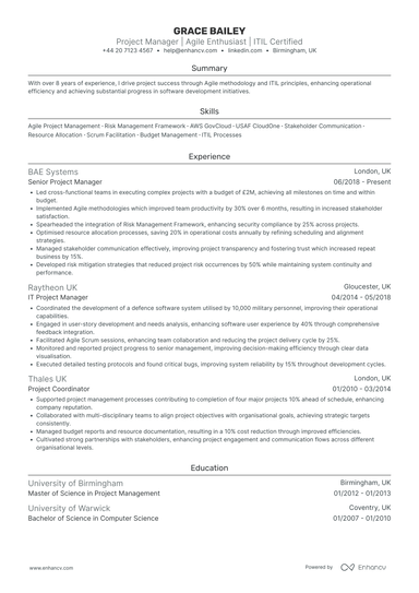 Agile Project Manager CV Examples & Guide for 2026