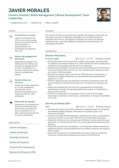 CV Director General de Empresa: Ejemplos y Plantillas