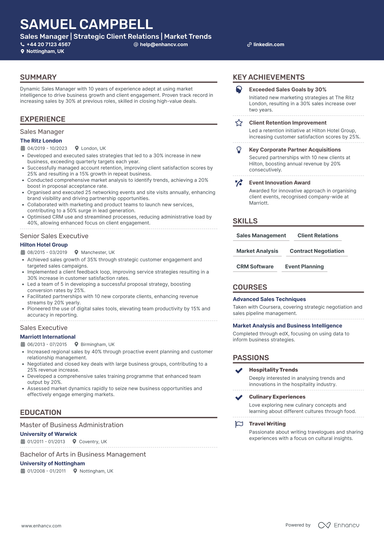Hospitality Manager CV Examples & Guide for 2026