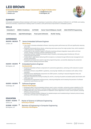 Software Engineer CV Examples & Guide for 2025