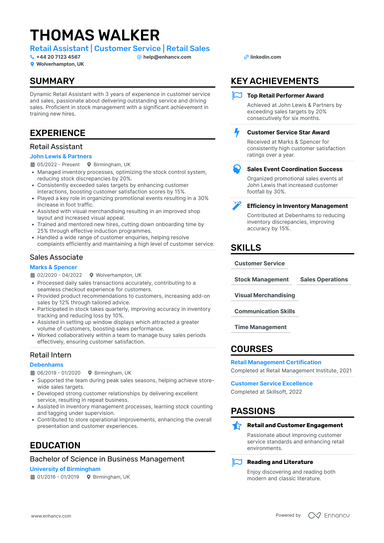 Shop Assistant CV Examples & Guide for 2026