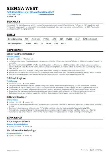 SQL Developer CV Examples & Guide for 2025