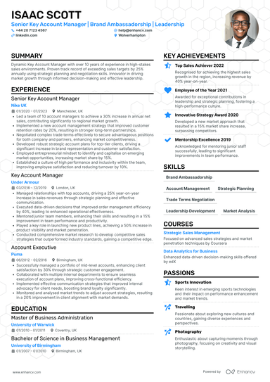 Key Account Manager CV Examples & Guide for 2026