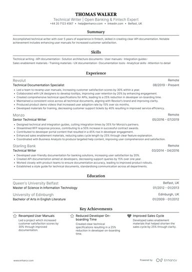 Writer CV Examples & Guide for 2026