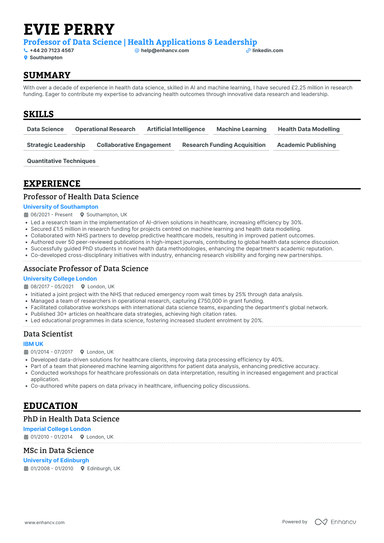Professor CV Examples & Guide for 2026