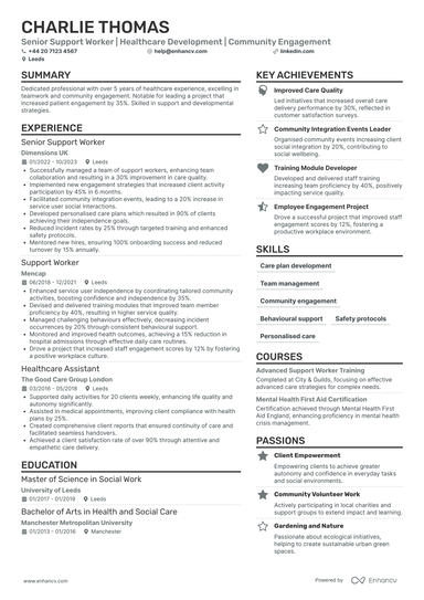 Support Worker CV Examples & Guide for 2026