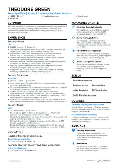 Security Guard CV Examples & Guide for 2026
