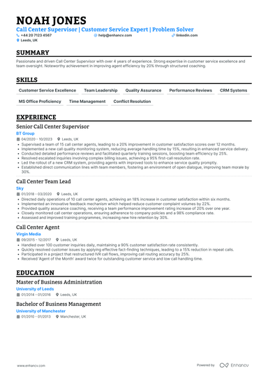 Call Centre CV Examples & Guide for 2026