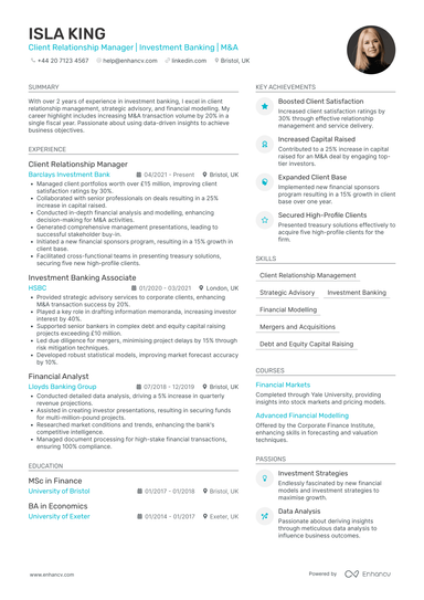 Investment Banking Analyst CV Examples & Guide for 2026