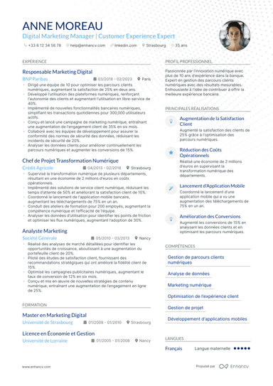 CV Chef de Projet : +17 Exemples et Conseils de Pro