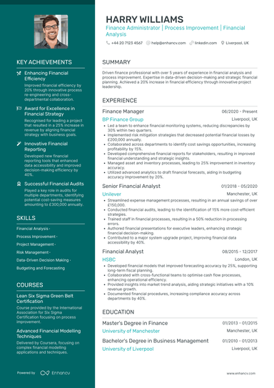Finance CV Examples & Guide for 2026