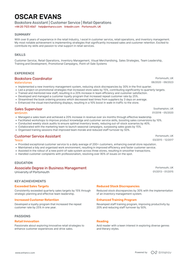 Shop Assistant CV Examples & Guide for 2026