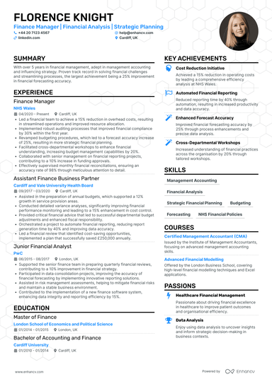 Finance CV Examples & Guide for 2026