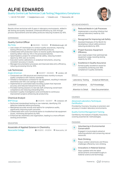 Lab Assistant CV Examples & Guide for 2026