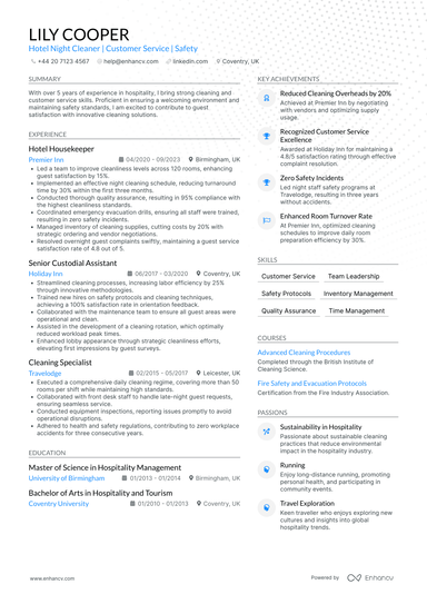 Cleaner CV Examples & Guide for 2026