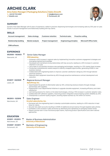 Sales Manager CV Examples & Guide for 2026