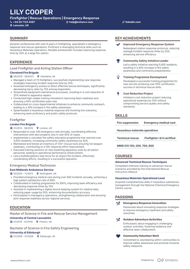 Firefighter CV Examples & Guide for 2026