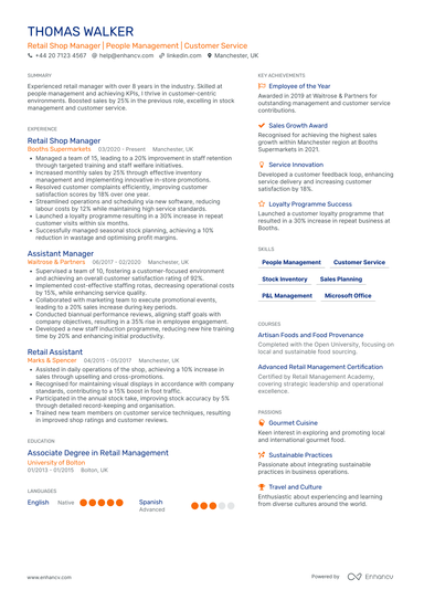 Shop Assistant CV Examples & Guide for 2026