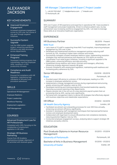 HR Manager CV Examples & Guide for 2026