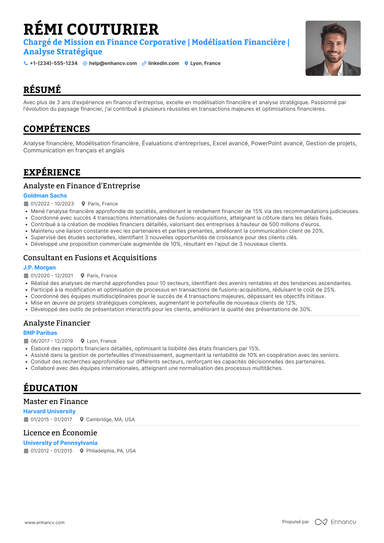 CV Type Finance : Modèles Gratuits, Conseils pour Le Réussir