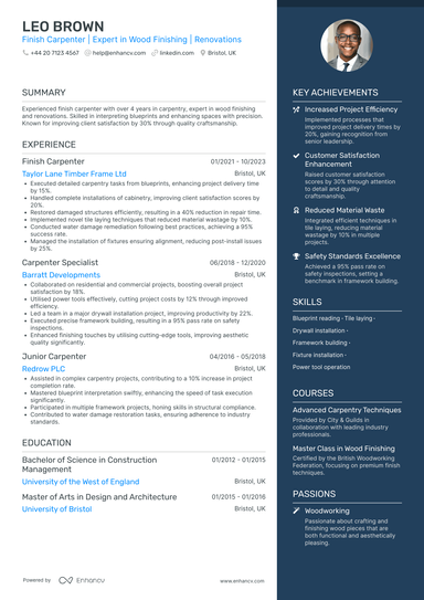 Carpenter CV Examples & Guide for 2026