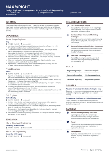 Structural Engineer CV Examples & Guide for 2025
