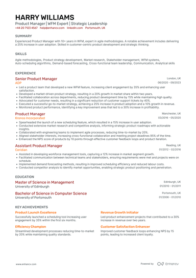 Product Manager CV Examples & Guide for 2026