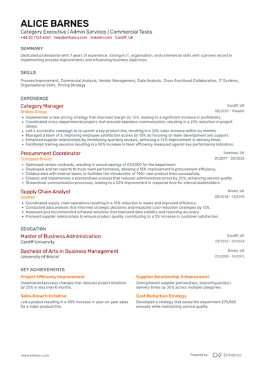 Catering CV Examples & Guide for 2025