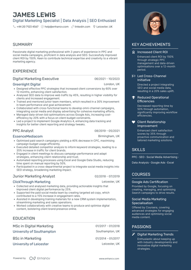 Digital Marketing CV Examples & Guide for 2026