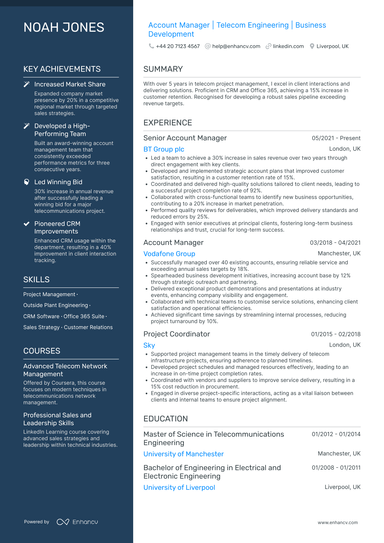Key Account Manager CV Examples & Guide for 2026