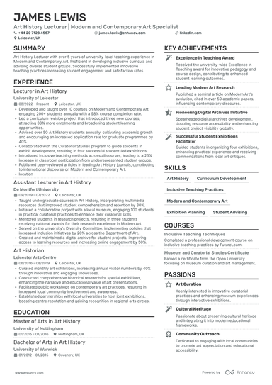 Lecturer CV Examples & Guide for 2026