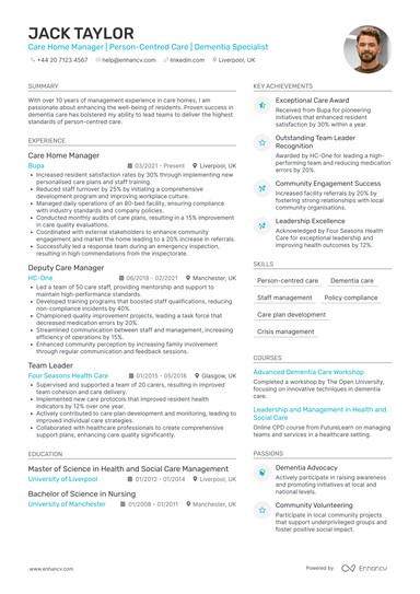 Care Manager CV Examples & Guide for 2026
