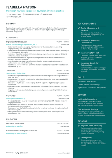 Journalist CV Examples & Guide for 2026