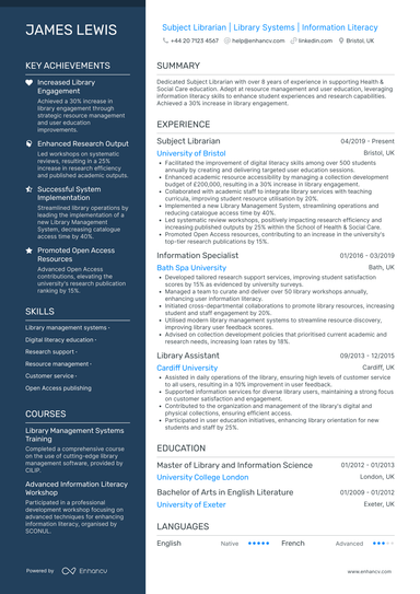 Librarian CV Examples & Guide for 2026
