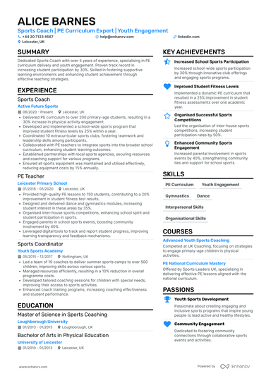 Sports CV Examples & Guide for 2026