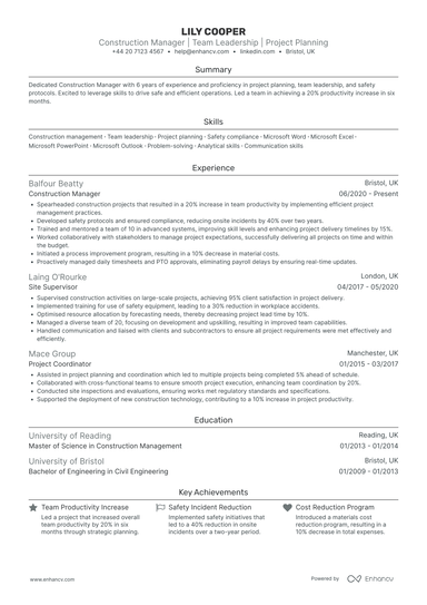 Contracts Manager CV Examples & Guide for 2026