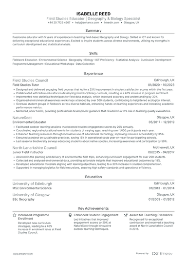Private Tutor CV Examples & Guide for 2026