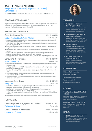 Curriculum insegnante: Aspetti chiave, esempi e modelli gratis