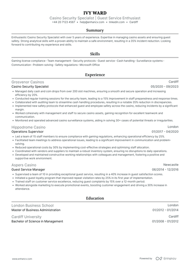 Security Guard CV Examples & Guide for 2026
